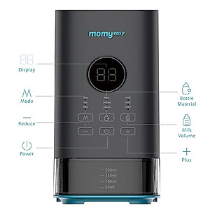 MOMYEASY Bottle Warmer, 3 Min Fast Baby Bottle Warmer with Accurate Display Timer, Baby Breastmilk Formula Milk Warmer, Temperature Control 48H Keep Warm and Auto Shutoff