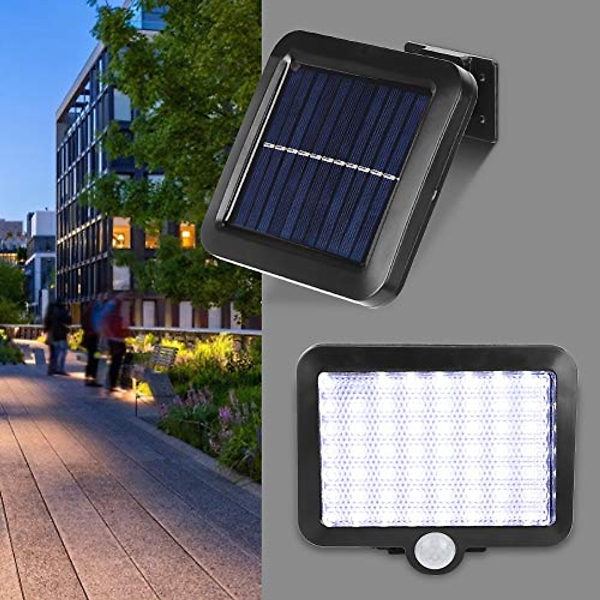 Oumefar Multifunctional Intelligent Motion Sensor LED Garden Lights Solar Wall Light Large Capacity Home Lighting