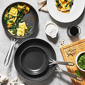 ZWILLING J.A. Henckels ZWILLING Motion Hard Anodized 3-pc Aluminum Nonstick Fry Pan Set, Black