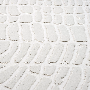 Abani Cream Area Rug for Living Room, Bedroom - Pebble Pattern - 8 x 10 - Durable & Easy to Clean