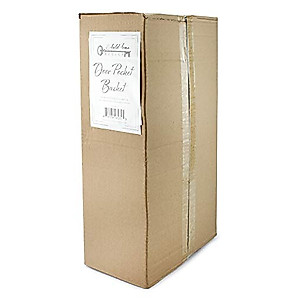 AuldHome Wall Hanging Pocket Basket; Woven Wicker Rustic Farmhouse Gray Washed Long Basket; 17 x 9 x 5 Inches