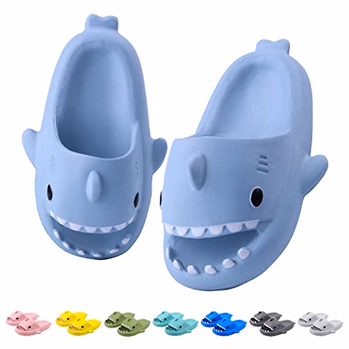 LAKIGE Kids Shark Cloud Slides | Toddler Boys Girls Shower Slippers | Boys Girls Cute Cartoon Fish Flip Flops | Beach Pool Home Sandals | Quick Dry Non-Slip