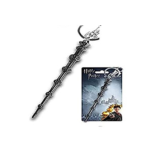 Harry Potter Monogram Dumbledore's Wand Pewter Keychain, Gray