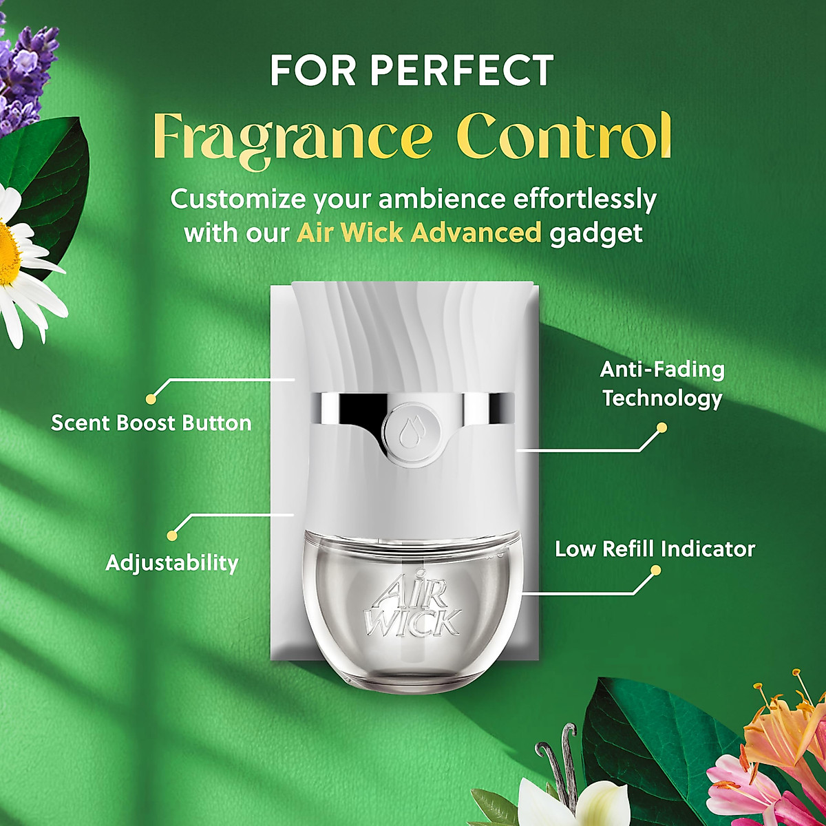 Air Wick Plug in Scented Oil Refill, 10ct, Lavender & Chamomile, Air Freshener, Essential Oils, Eco Friendly