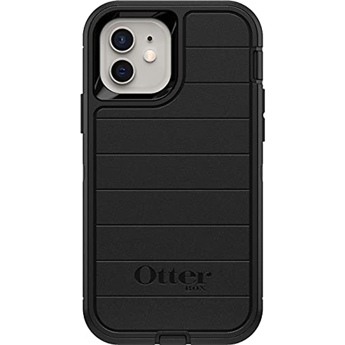 OtterBox Defender Series Case & Holster SCREENLESS Edition for iPhone 12 Mini - Non-Retail Packaging - Black - with Microbial Defense