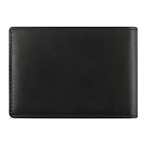 Bugatti Super Slim Mini Leather Wallet - Small Wallet with RFID Protection, Black, black