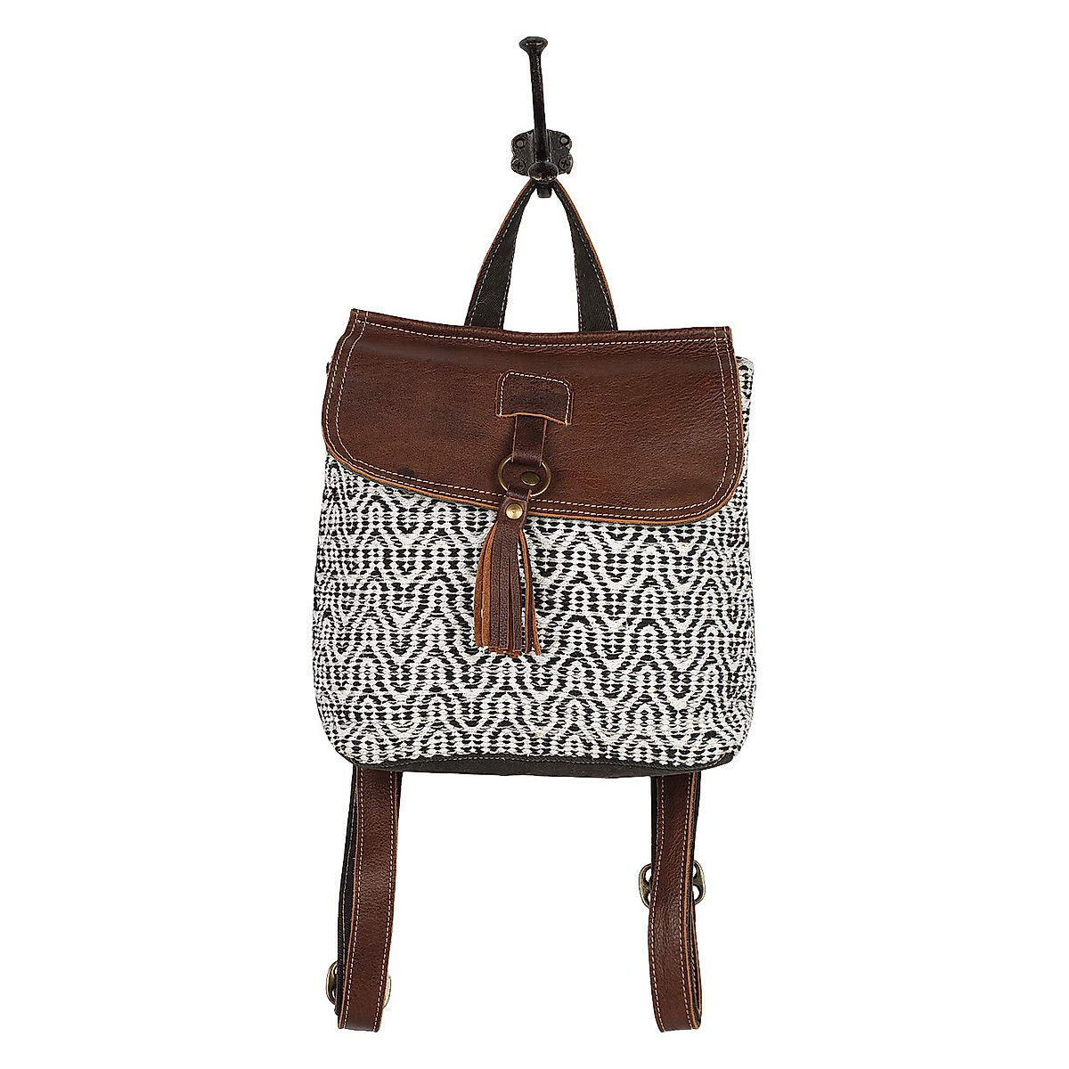 Myra Bag Leffi's Upcycled Canvas & Leather Backpack S-1567