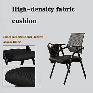 Folding Chair with Desk Attached Adults,Tablet Arm Chair Mesh Office Chair with Lumbar Support,Computer Desk Chair with Tablet Arm Writing Board Table Chair (Color : Blue)