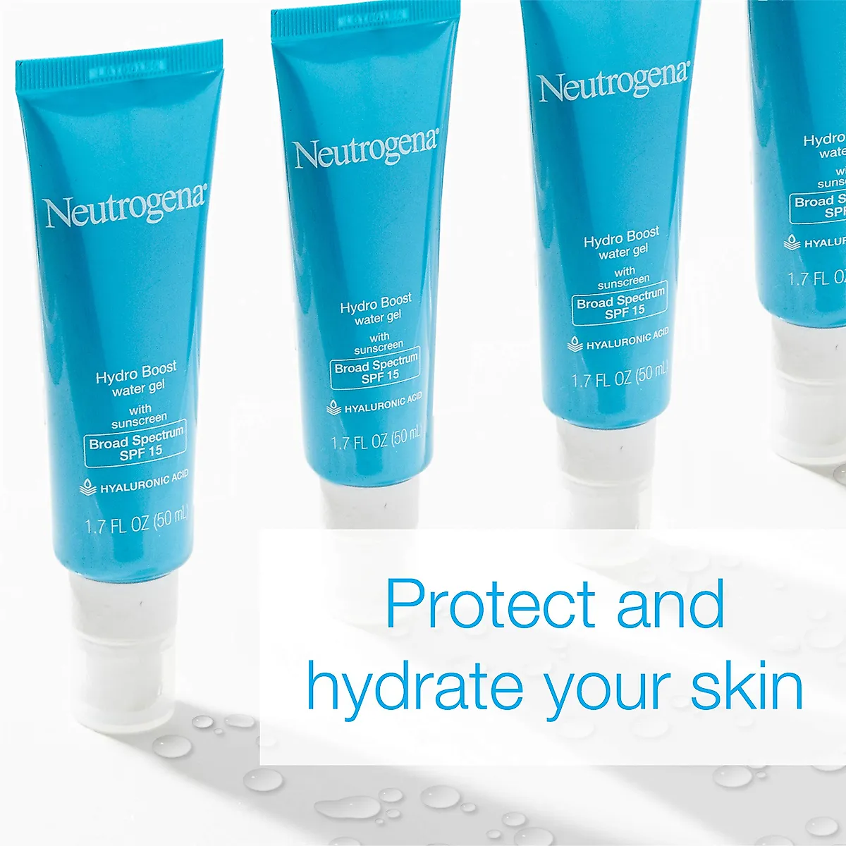Neutrogena Hydro Boost Hydrating Hyaluronic Acid Gel Cream Moisturizer With SPF 15 Sunscreen, Daily Oil-Free and Non-Comedogenic Gel Cream, 1.7 fl. oz