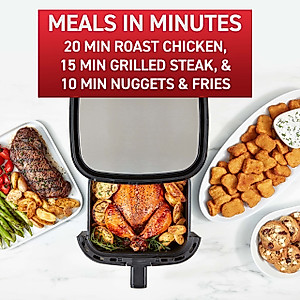 T-fal Air Fryer & Grill Combo Digital, 2-in-1, 4.4 Qrt, black