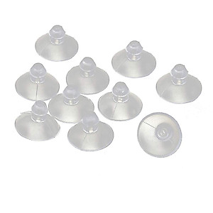bnafes 18mm/0.7" Furniture Desk Glass Transparent Anti-Collision Suction Cups Sucker Hanger Pads for Glass Plastic Without Hooks, Pack of 10