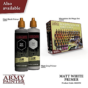 The Army Painter Warpaints Air Air Primer Matt White 18ml Acrylic Paint for Airbrush, Wargaming and Modelling