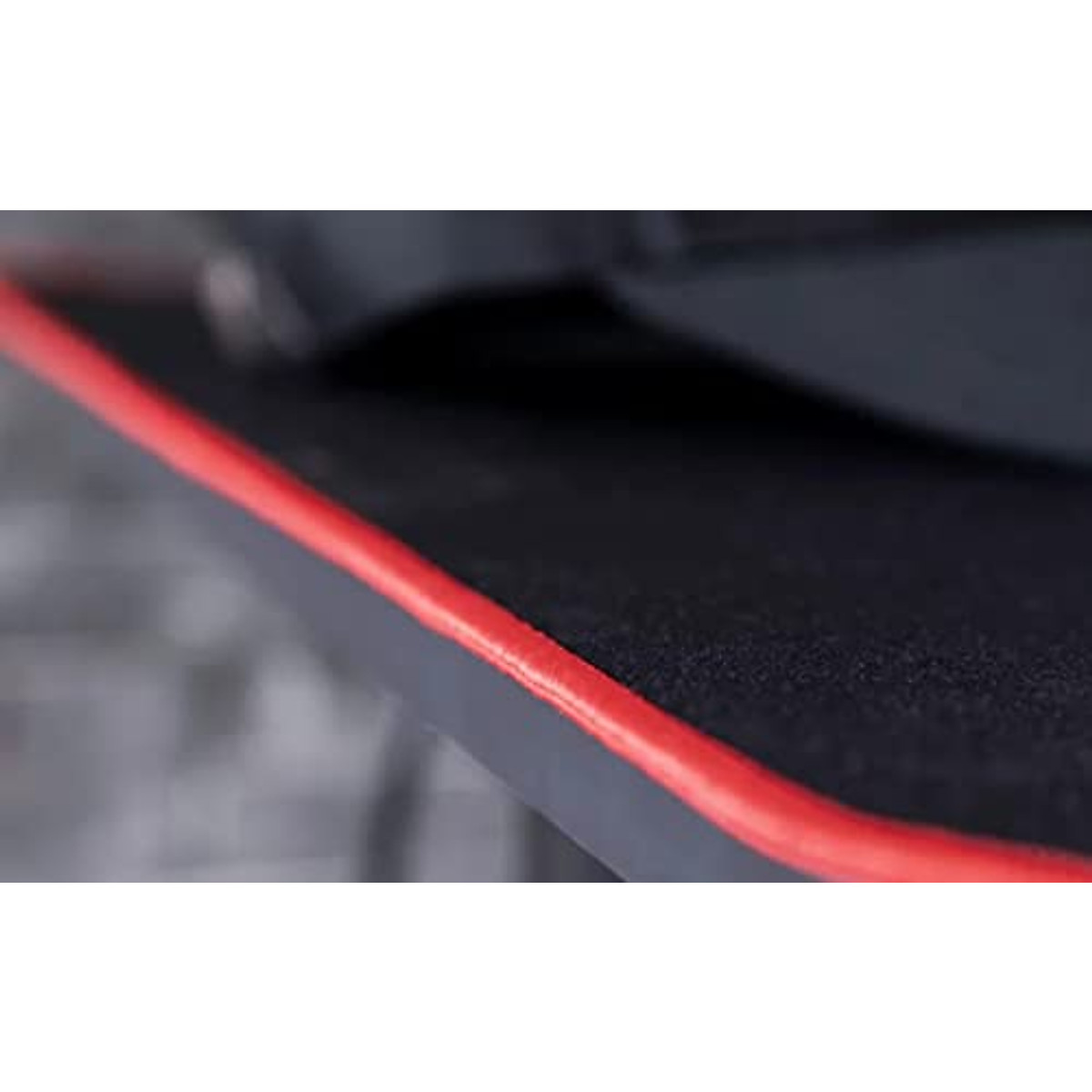 Arozzi Arena Leggero Gaming and Office Desk with Full Surface Water Resistant Desk Mat Custom Monitor Mount Cable Management Cut Outs Under The Desk Cable Management Netting - Red