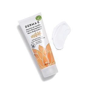 Derma E Jasmine and Vanilla Ultra Moisturizing Shea Body Lotion – Vegan Hyaluronic Acid and Vitamin E Moisturizer for Dry Skin – Cruelty Free Moisturizing Cream, 8 oz