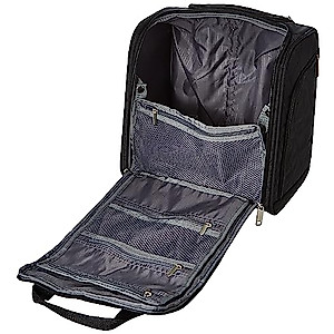 Amazon Basics Underseat Carry-On Rolling Travel Luggage Bag, 14 Inches, Black Quilted