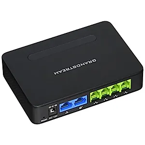 Grandstream GS-HT814 4 Port Ata with 4 Fxs Ports and Gigabit NAT Router Voip Phone and Device, Black