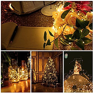 12 Pack Fairy Lights Battery Operated, 3 Speed Modes, Extra 12 Batteries for Replacement, 7Ft 20 LED Mini String Lights, Waterproof Copper Wire, Twinkle Firefly Lights for Christmas Decorations