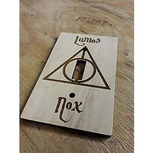 Lumos Nox Engraved Wood Light Switch Cover (Single)