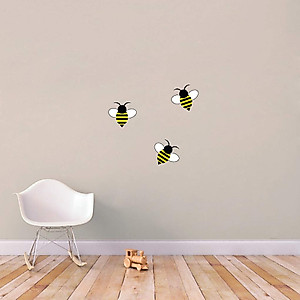 Bumble Bees Wall Decals, Sticker Decal for Nursery, Kids Room, Bedroom - Bumble Bees Printed Wall Decal Set | Small | Pick Your Sticker Size