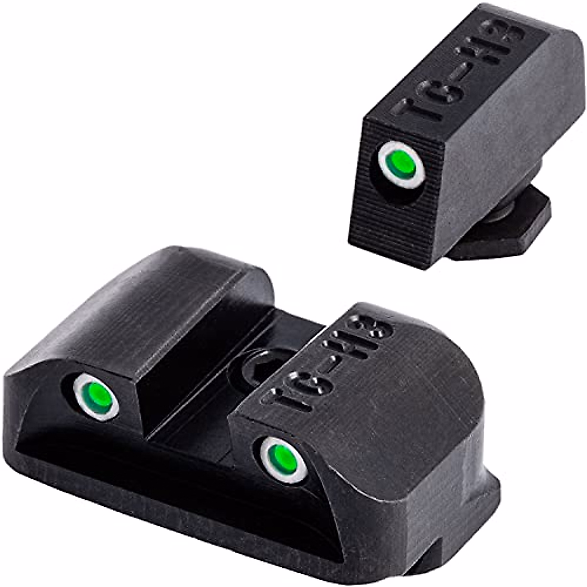TruGlo Tritium Pro Glow in the Dark Compact Gun Hunting Glock Pistol Sight with Maximum Bright Sights for Glock Sidearm 17, 19, 22, 23, 24, 26, and 27