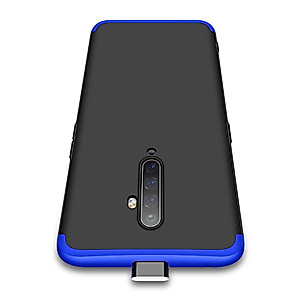 ZSCHAO Case for Oppo Reno2 Z Oppo Reno 2Z 360 Degree Ultra Slim Anti-Shock with Tempered Glass Case Compatible with Oppo Reno2 Z Hard Shockproof Full Matte Case Cover Black + Blue