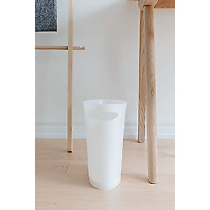 Umbra 6215321 2 gal White Skinny Wastebasket - pack of 6