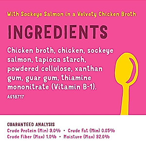 Purina Friskies Natural, Grain Free Wet Cat Food Complement, Lil' Soups With Sockeye Salmon in Chicken Broth - (8) 1.2 oz. Cups