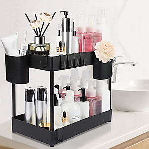 Fegat Under Sink Organizer,Bathroom Organizer Shelf Holder,Under Kitchen Sink Storage, 2-Tier Cabinet,Under Cabinet Storage for Kitchen, Bathroom, Countertop, Office For Home organization