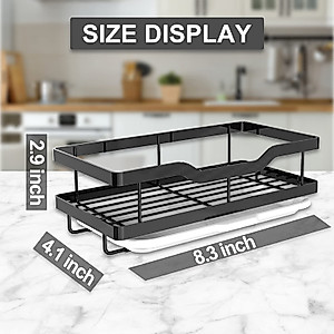 Maifan Sink Caddy Sponge Holder for Kitchen Sink, Large Kitchen Sponge Sink Caddy Organizer, 304 Stainless Steel Dish Soap Caddy Sink Tray Rack for Countertop Storage