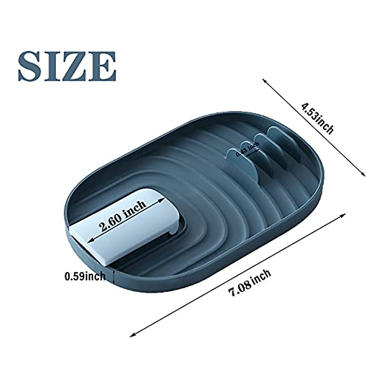 Keboygym Multifunctional Spoon Rest,2pcs Lid and Spoon Rest Spoon Rest Pan Pot Cover Kitchen Utensil Rest with Drip Pad Foldable Pot Lid Spoon Holder (blue+green)