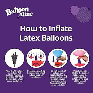 Balloon Time Electric Air Inflator and Deflator - Powerful Portable Electric Air Pump for Balloons, Balloon Arch, Party Decorations, Inflatables, and Air Mattresses