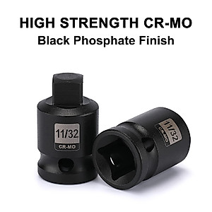 Mayouko 11PCS 3/8" Drive SAE Pipe Plug Socket Set, Tapered Male Square Drive, Chamfered Female Square Drive, CR-MO