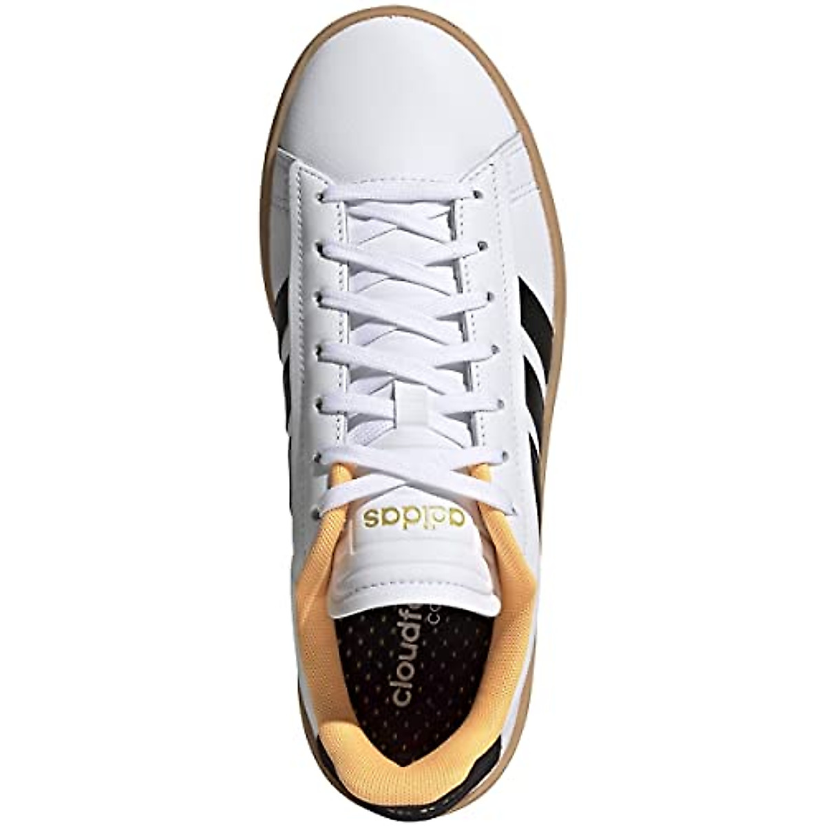 adidas Originals Grand Court Alpha White/Black/Flash Orange 7 B (M)