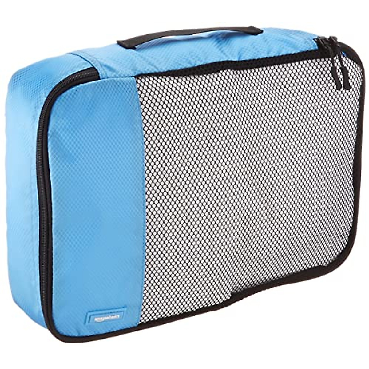 Amazon Basics 4 Piece Packing Travel Organizer Cubes Set - Medium, Sky Blue