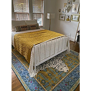 Persian Traditional Wool Area Rugs by Allen Home | Durable | 100% Wool, Hand Tufted | Living Room, Dining Room, Bedroom, and Entryway Area Rugs | 8’ x 10’ | Octavia Leopard