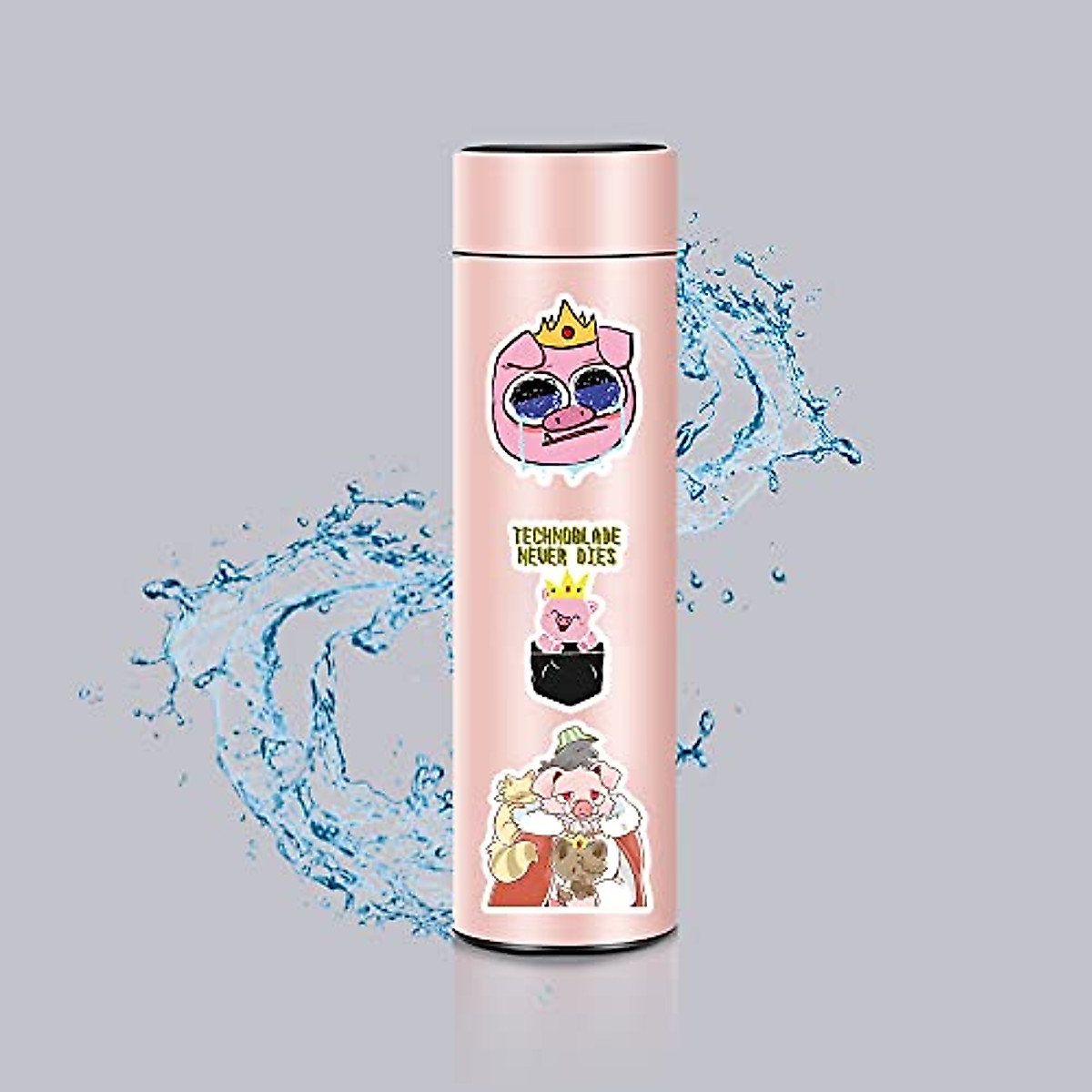 100Pcs Technoblades Game Pink Pig Cute Vinyl Cartoon Stickers for Kids Girls Boys Teens Adults for Water Bottles Laptop Phone Journaling for Birthday Party Supplies Halloween Decoration Favors