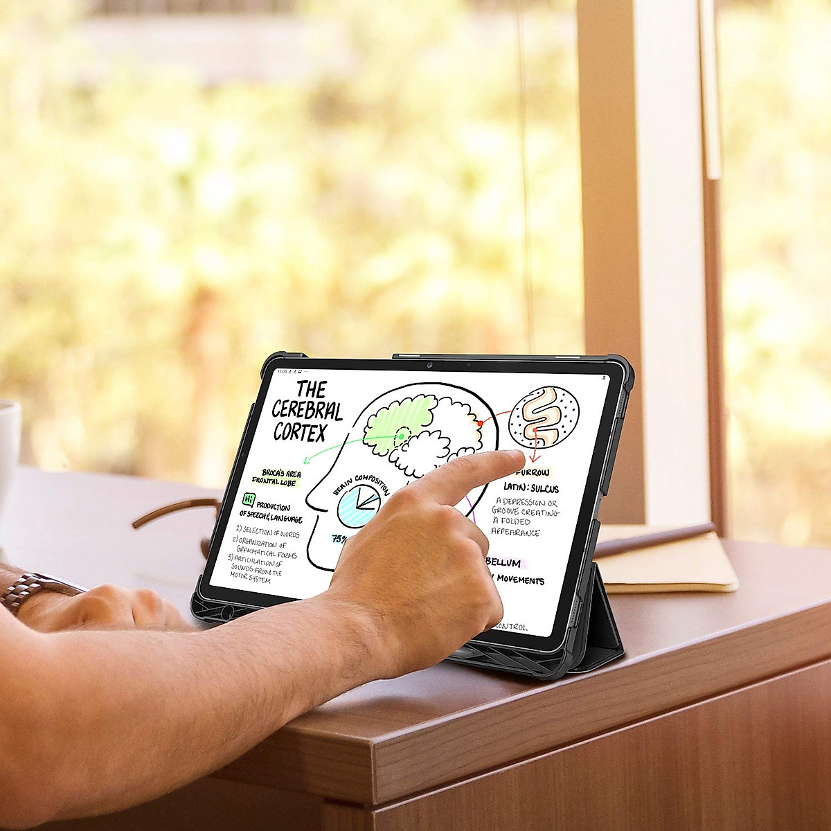 Fintie Slim Case for Samsung Galaxy Tab S8 2022/Tab S7 2020 11 Inch (Model SM-X700/X706/T870/T875/T878) with S Pen Holder, Ultra Lightweight Tri-Fold Stand Cover with Auto Wake/Sleep, Black