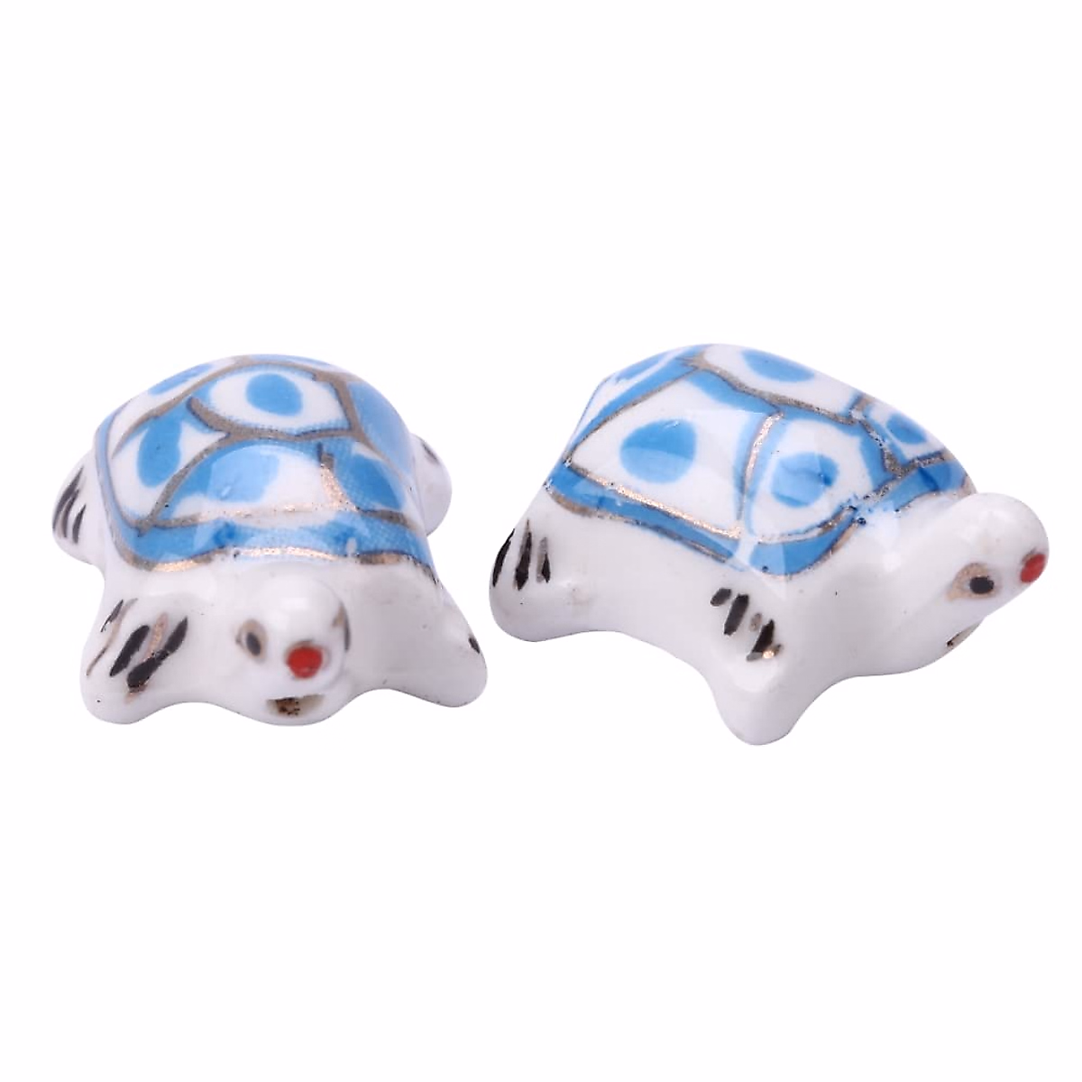 10pcs Creative Club Turtle Spacer Beads (Blue) 22x18mm Hand Crafted Ceramic Beads for Jewelry Craft Making cbt-14