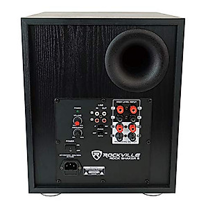 Rockville Rock Shaker 8" Inch Black 400w Powered Home Theater Subwoofer Sub