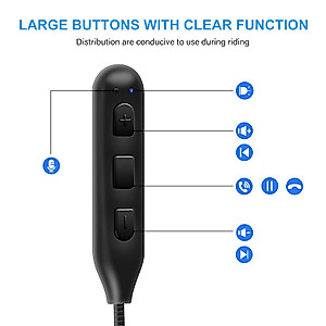 ELIKIDSTO Motorcycle Helmet Bluetooth Headset with HIFI Stereo Sound,Large Battery,Bluetooth Helmet Speakers with Calls Answer Automatically,Voice Assistant,IPX7 Waterproof,Easy to Install