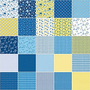 Sunshine & Dewdrops Riley Blake 5-inch Stacker by Sandy Gervais, 42 Precut Fabric Quilt Squares