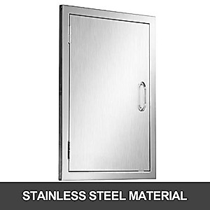 BBQ Access Door 17W x 24H BBQ Island Door Brushed Stainless Steel Perfect for Outdoor Kitchen or BBQ Island (17W x 24H)