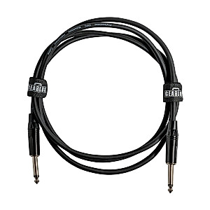 Gearlux Instrument Cable/Guitar Cable, 1/4-inch to 1/4-inch, Black, 6-Feet - 2 Pack
