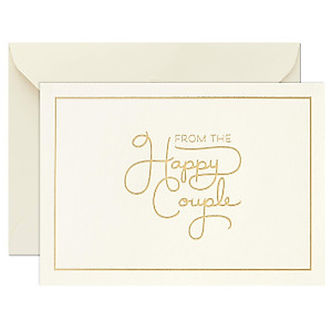 Hallmark Pack of 100 Wedding Thank You Cards (Happy Couple)