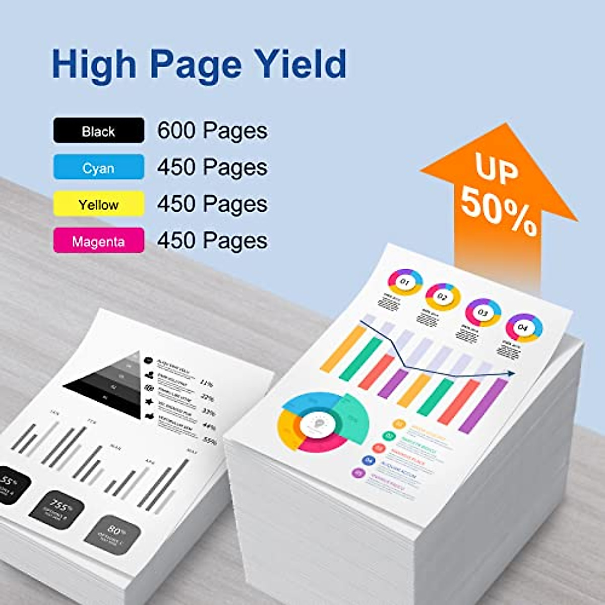 212XL Ink Cartridge for Epson 212 XL 212XL Remanufactured for Expression Home XP-4100 XP-4105 Workforce WF-2850 WF-2830 Printer (4 Pack) 212 Ink