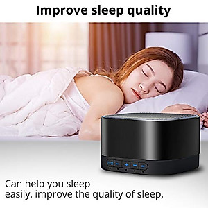 Magicteam Sound Machines White Noise Machine with 20 Non Looping Natural Soothing Sounds and Memory Function 32 Levels of Volume Powered by AC or USB and Sleep Sound Timer Therapy for Baby Kids Adults