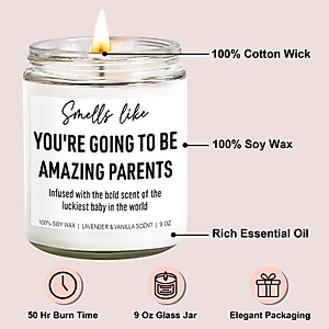 Younift Cute Candle, New Parents Gifts for Couples, Christmas Gifts for New Parents, Mom & Dad Gifts for New Parents, New Dad Gifts, New Mom, Gender Reveal Gifts, Pregnancy Gifts for Expecting Mom