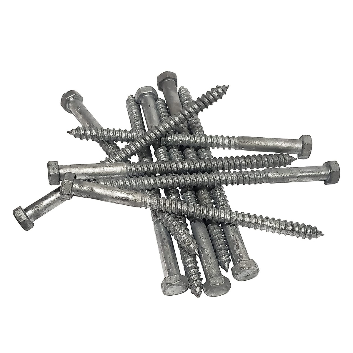 3/8" x 6" Lag Bolt Screws | Hex Head | Hot Dip Galvanized | 10pcs Box