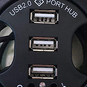 Leya-US LEYAYA 3 Ports USB 2.0 Hub with 3.5mm Audio and Microphone Jack