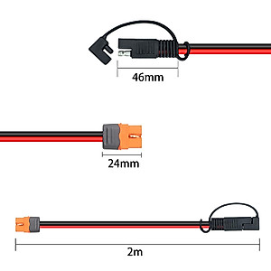 RIIEYOCA SAE to XT60I-F Connector Adapter,12AWG Cable SAE Solar Panel Connect,with SAE Reverse Adapter for Portable Power Station & Solar Generator(1M)